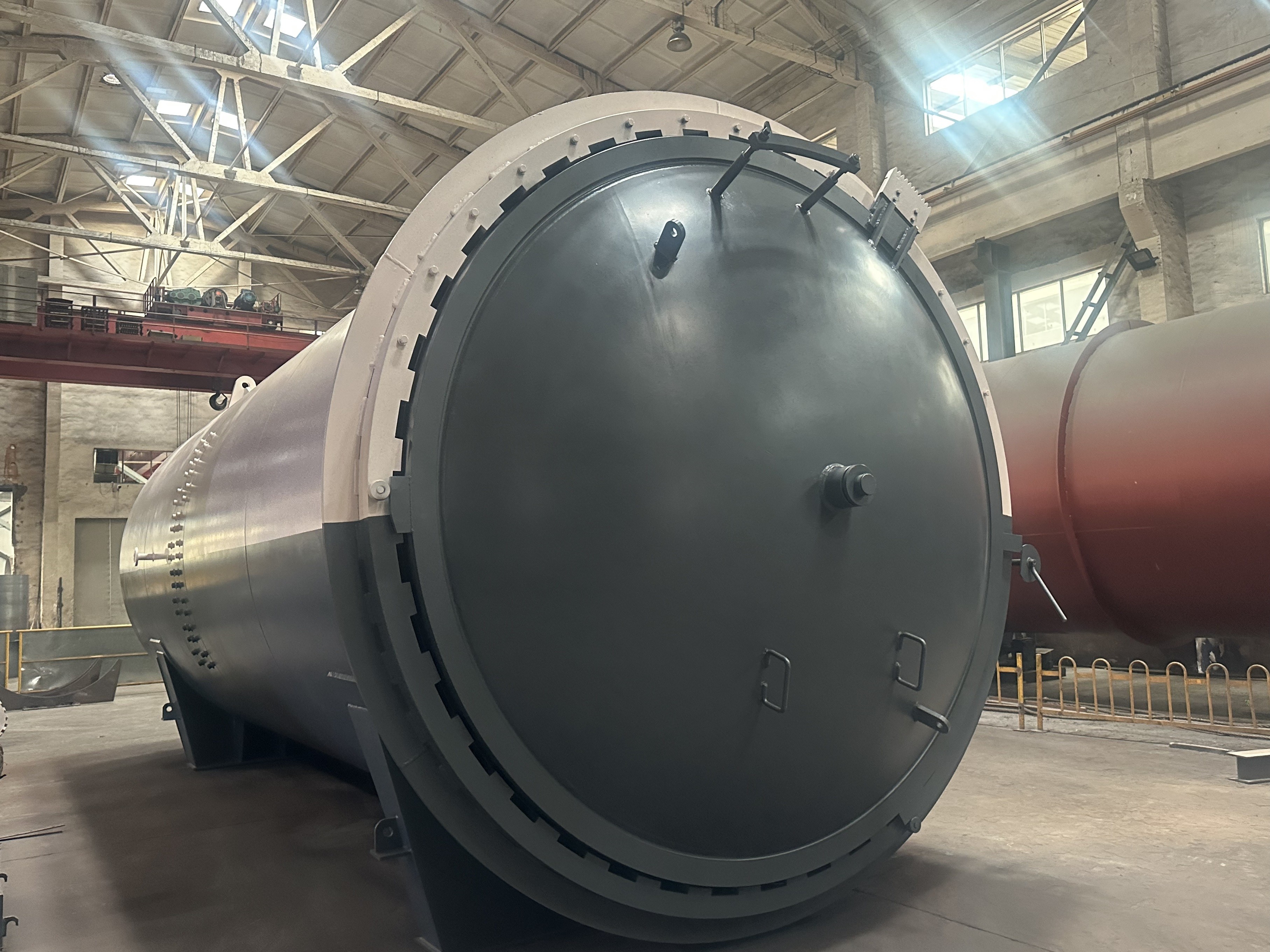 Large - Scale Steam Glass Laminating Autoclave / Auto Clave Machine Φ3.2m